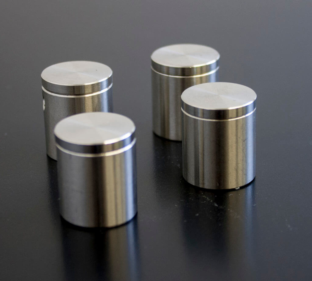 Chrome Aluminium Stand Off Sign Locators - Print 2 Media Ltd.