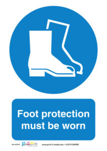 Foot Protection Safety Sign - Print 2 Media Ltd.