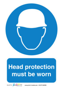 Head Protection Safety Sign - Print 2 Media Ltd.
