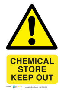 Chemical Store Safety Sign - Print 2 Media Ltd.