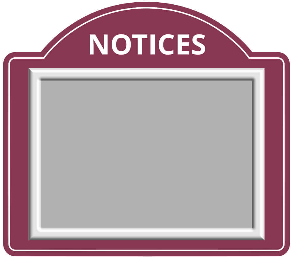 Lockable noticeboard signs & printed surround - Free nationwide delivery