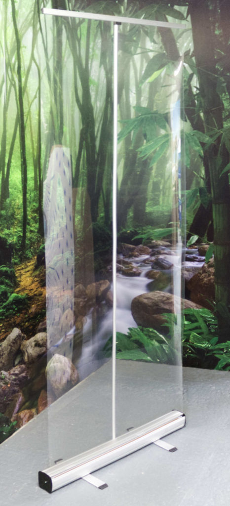 Clear Protective Screen Roll Up Banner | Print 2 Media Ltd.